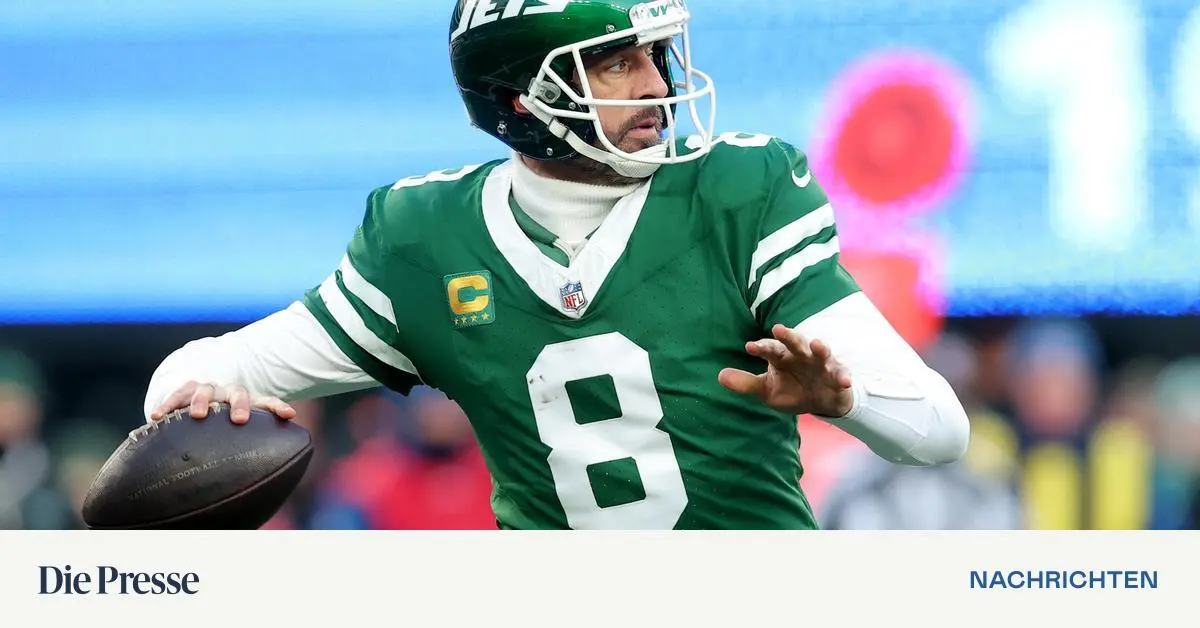 Star-Quarterback Aaron Rodgers von New York Jets mit 41 Jahren ...