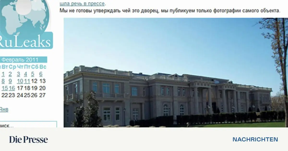 Putin: Luxus-Palast auf Staatskosten? – DiePresse.com