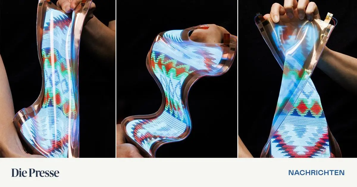 LG zeigt Display, das sich quetschen, rollen und ziehen lässt ...