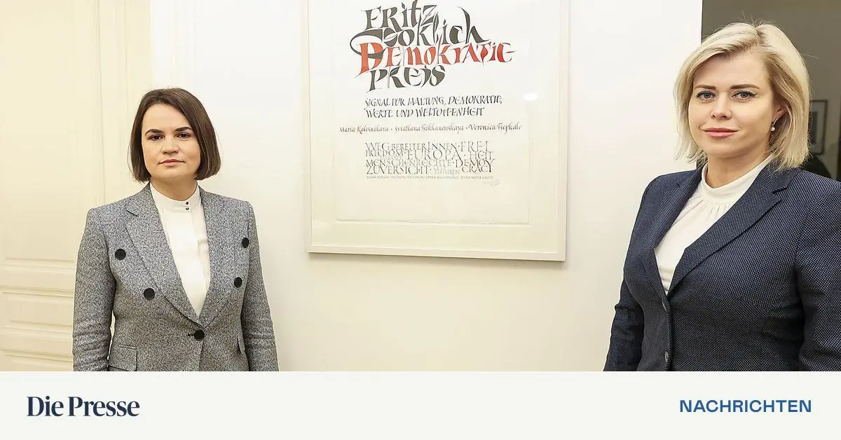 Styria-Verlag ehrt belarussische Oppositionsführerinnen mit Fritz ...