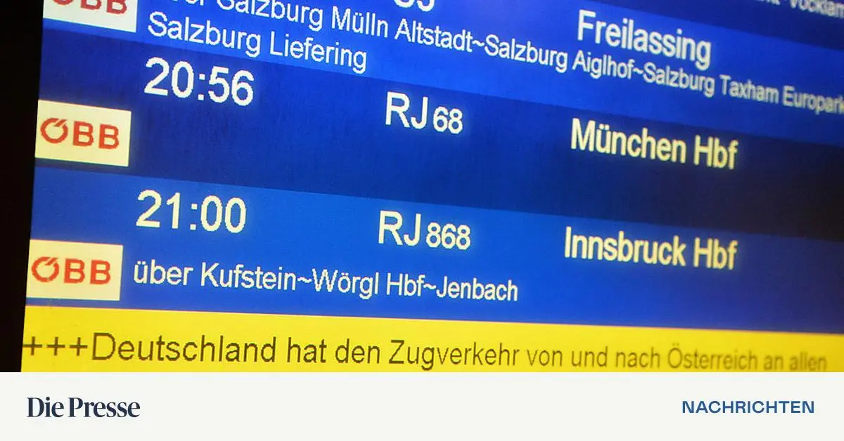 Salzburg: Meridian-Zug fährt wieder planmäßig nach München – DiePresse.com
