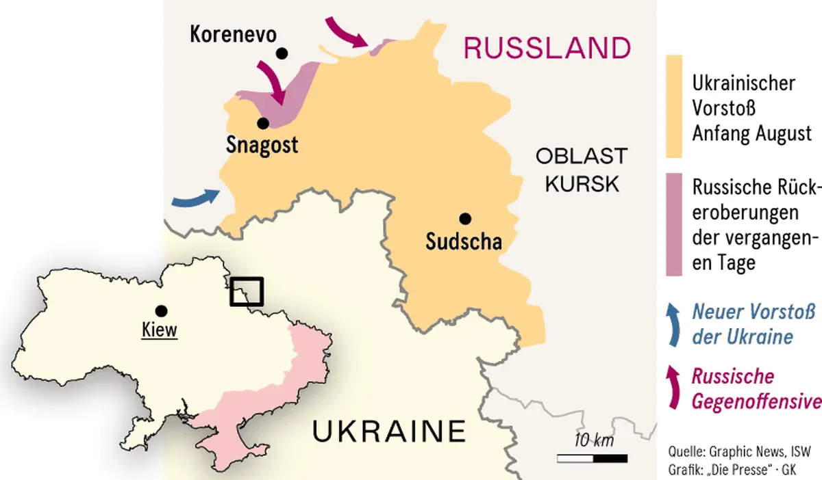 Gegenoffensive bei Kursk: Nun kämpfen die Russen um ihr eigenes Land ...