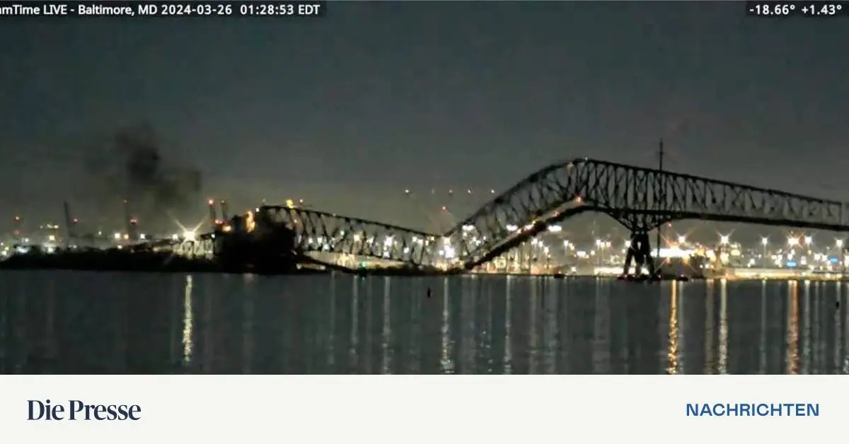A major bridge collapses in Baltimore after a ship collides with it