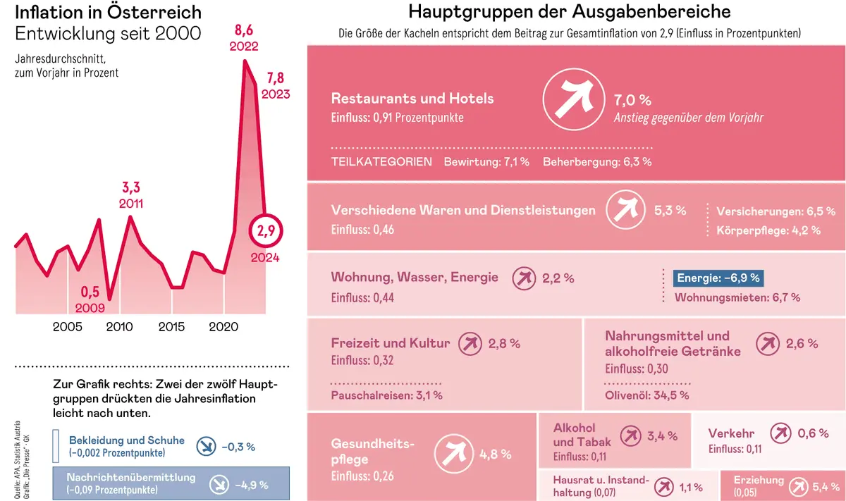 Was waren die Treiber der Inflation im Jahr 2024? – DiePresse.com