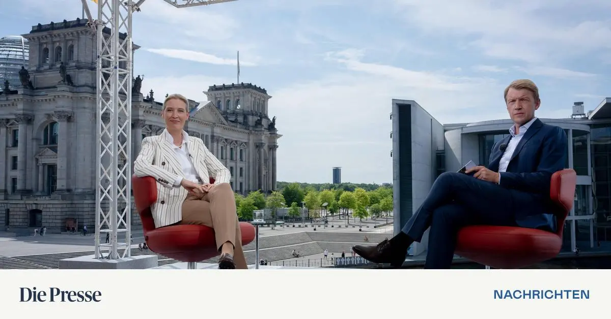 ARD-Eklat um Interview mit AfD-Chefin Alice Weidel – DiePresse.com