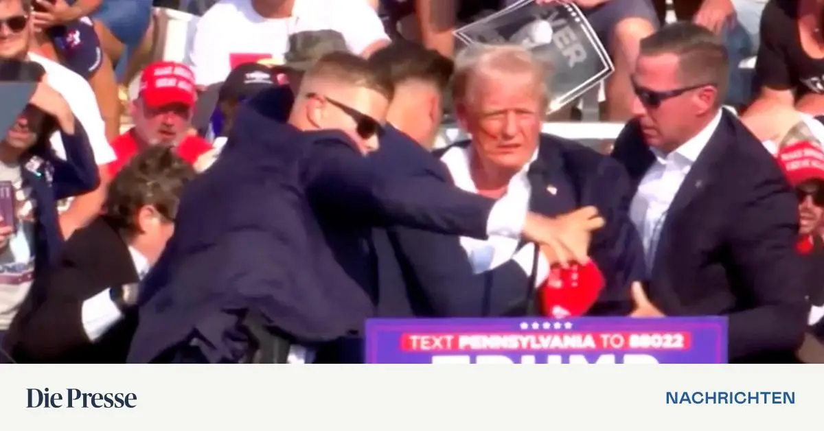 „Mordversuch“: Donald Trump bei Kundgebung in Pennsylvania durch ...