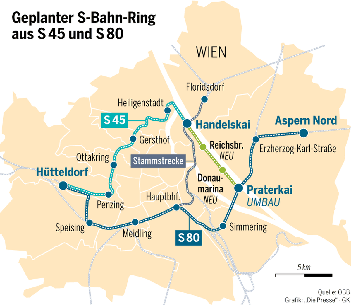 Studie: Ring aus Linien S45 und S80 in Wien möglich und sinnvoll ...