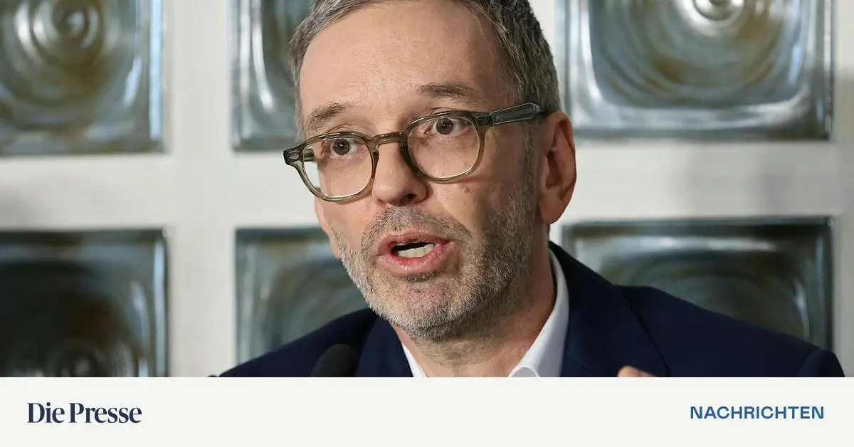 FPÖ-Chef Kickl für Zweierkoalition – DiePresse.com