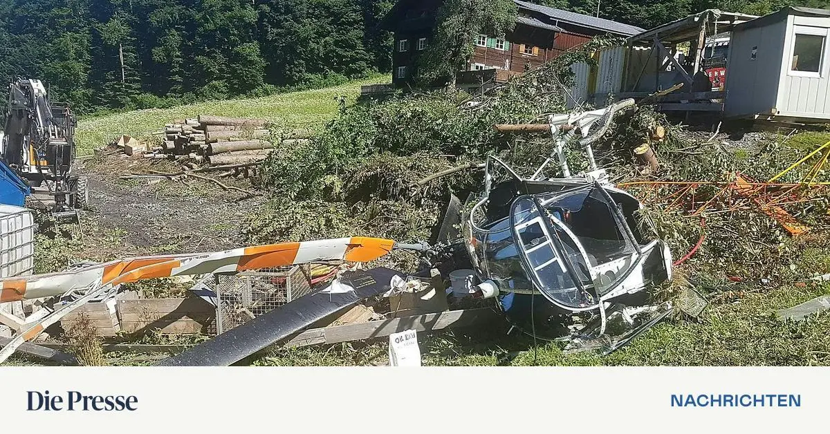 Pilot übersteht Hubschrauber-Absturz in Vorarlberg unverletzt – DiePresse.com