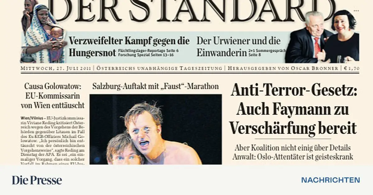 "Der Standard" legt Print und Online zusammen – DiePresse.com