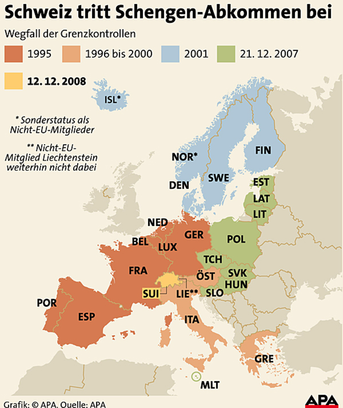 Die Schweiz ist ab heute Teil des Schengen-Raumes | DiePresse.com