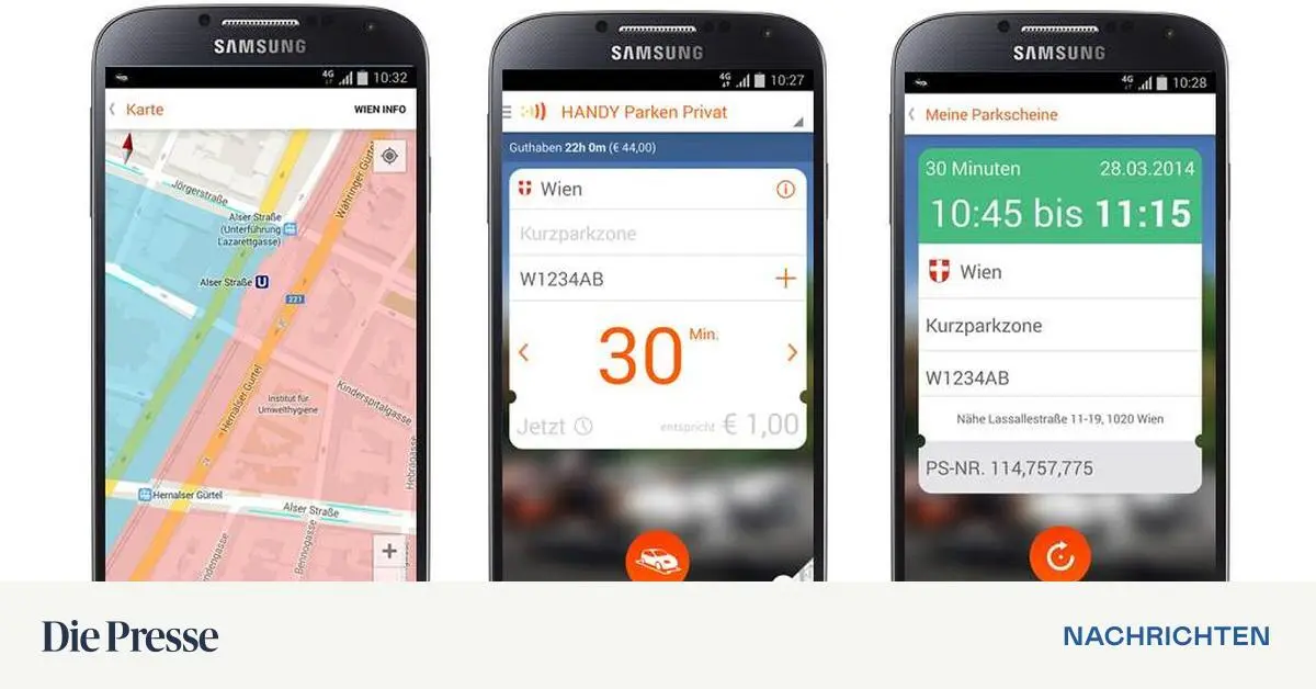 Handy-Parken: Neue App kennt alle Kurzparkzonen – DiePresse.com