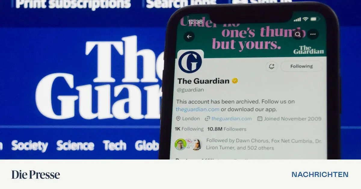 „Guardian“ postet wegen Elon Musk nicht mehr auf X – DiePresse.com